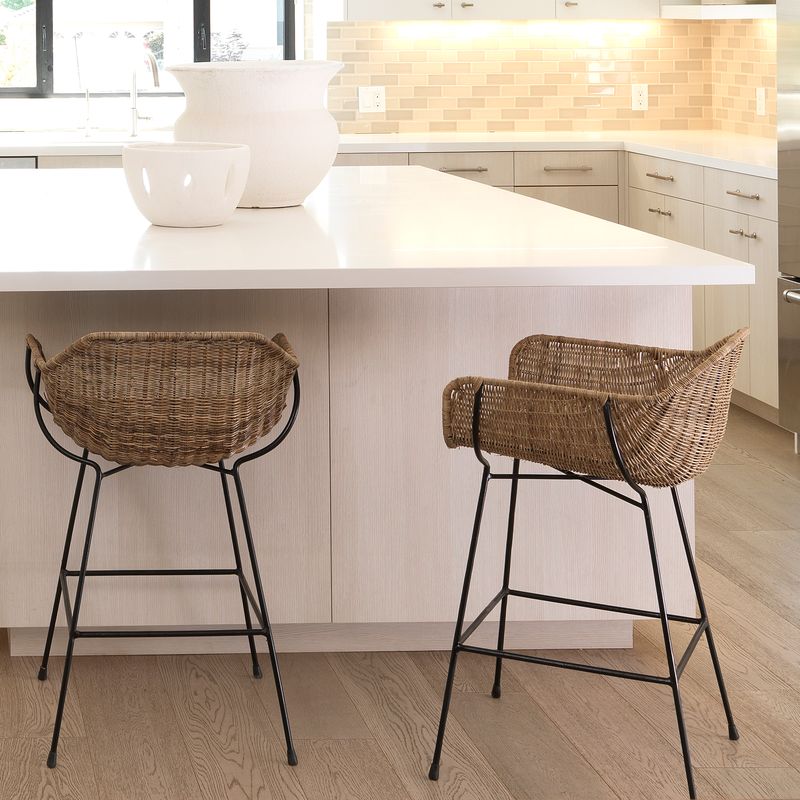 Caspara Rattan Counter Stool | Wisteria