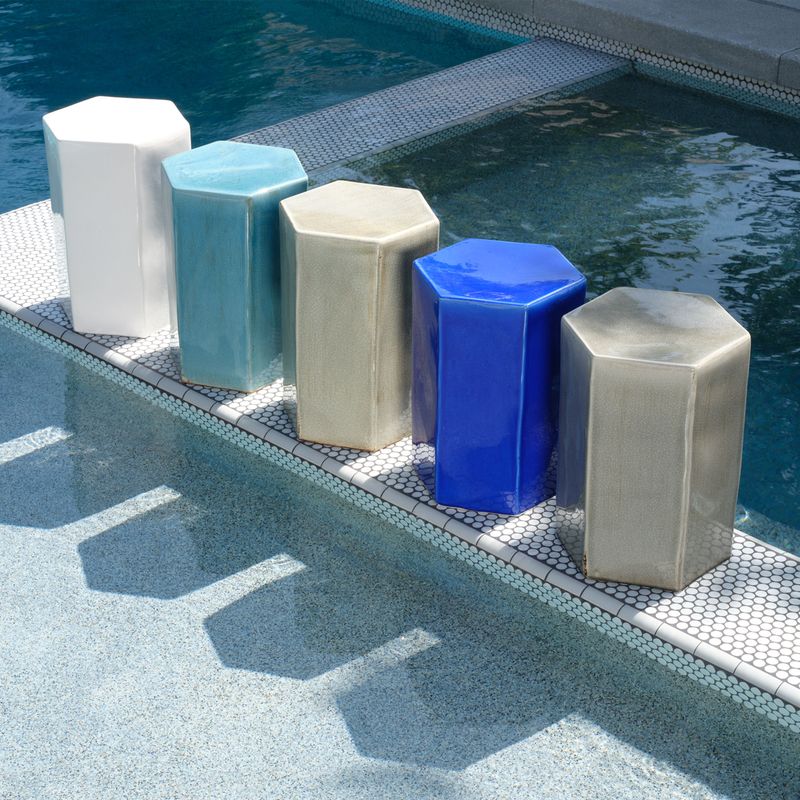 Caspia Ceramic Garden Stool | Wisteria