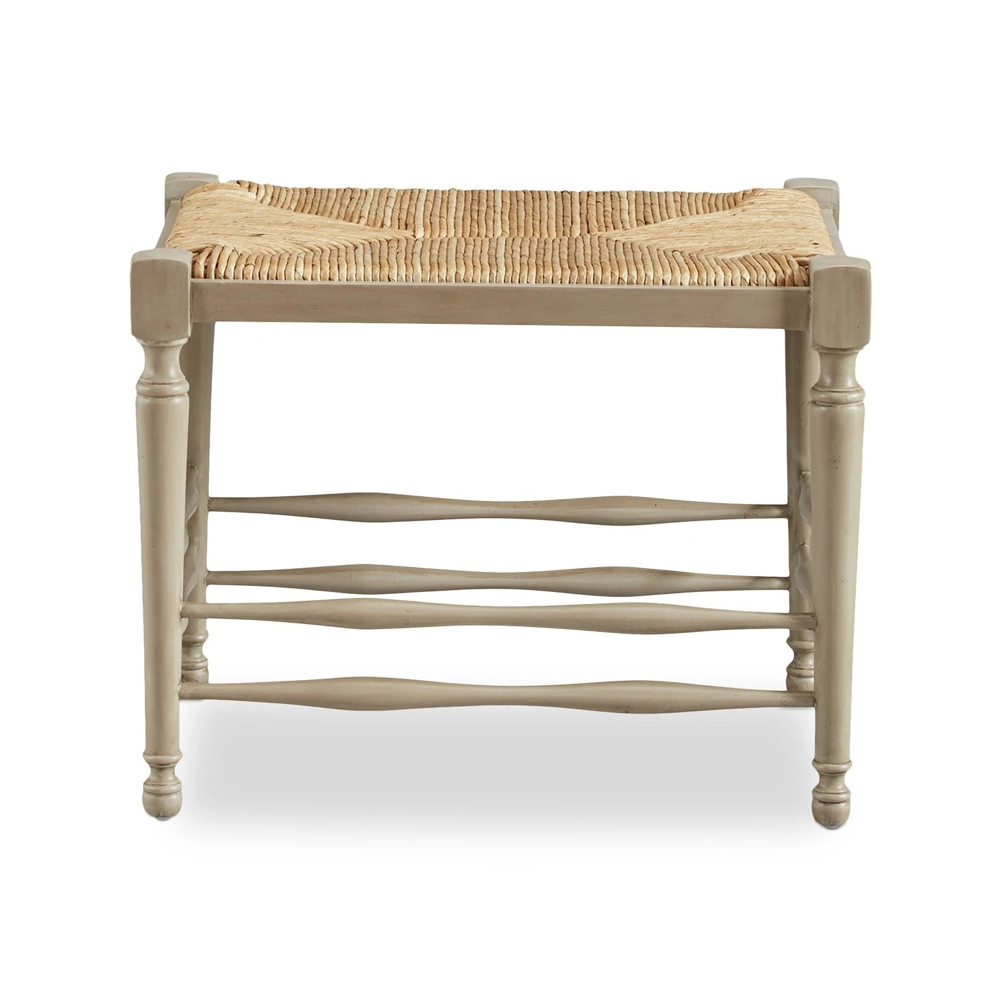 Solid Mahogany Bench with Rush Seat | Wisteria